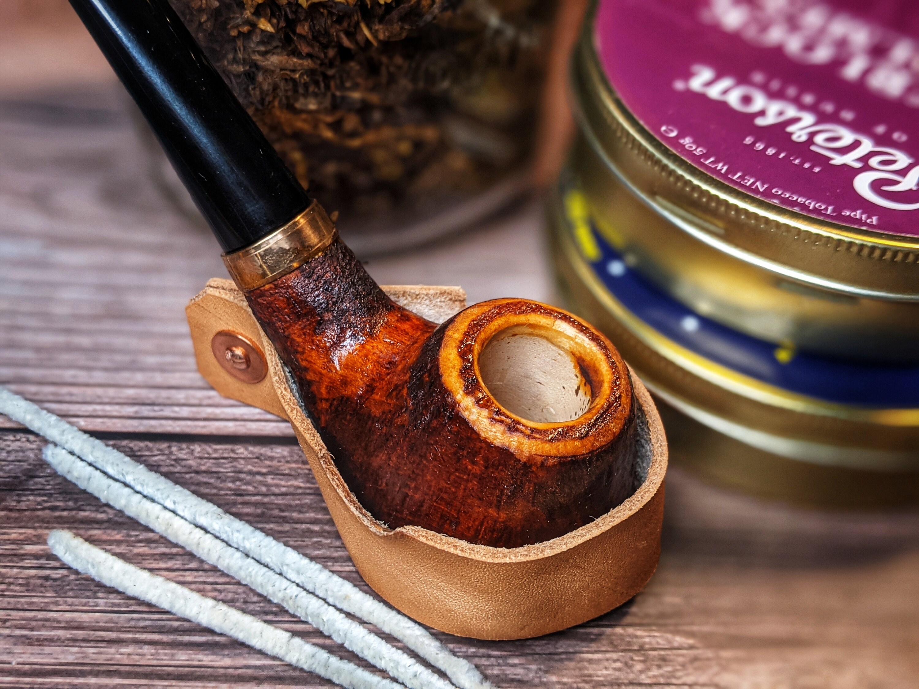 Leather Cigar and Pipe Stand Pocket Keychain - Etsy