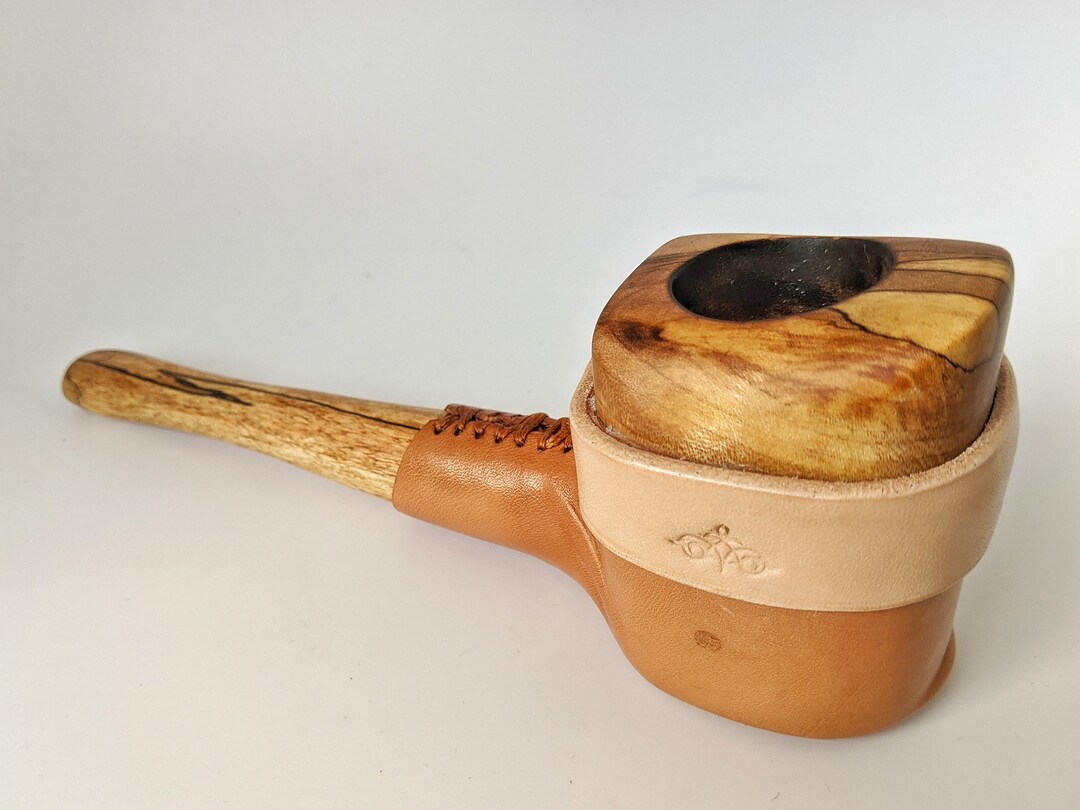 The Spalty Dog - Spalted Maple Large Pipe - Etsy
