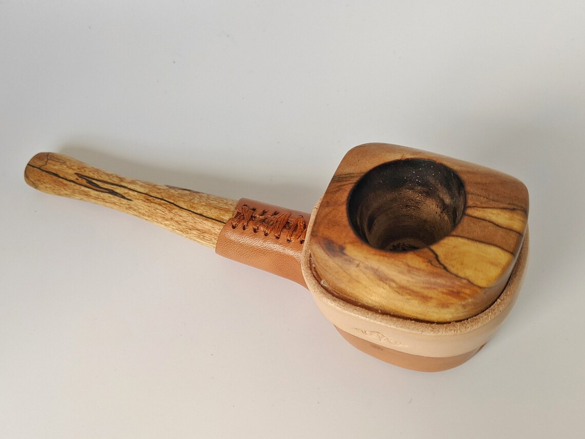The Spalty Dog - Spalted Maple Large Pipe - Etsy
