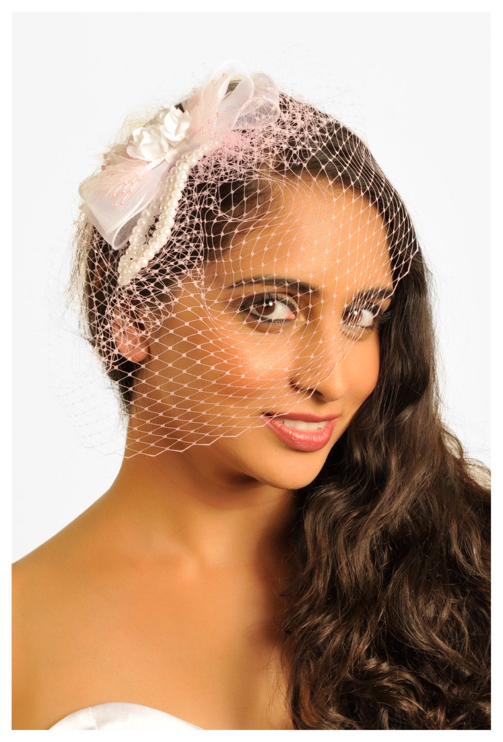 Belle Pink Veil Birdcage Veil Color Veil Wedding Veil - Etsy