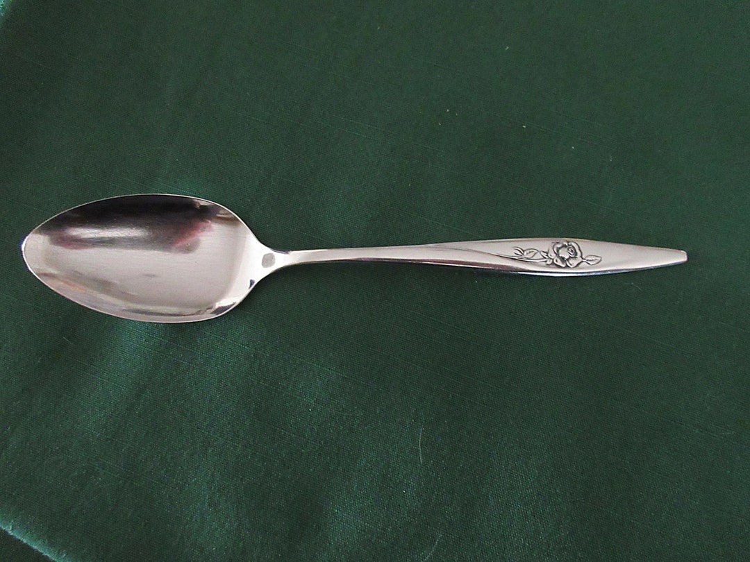 Solid Stainless Serving SPOON From Oneidacraft Deluxe in LASTING ROSE ...