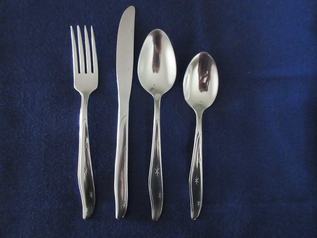 4 Pc PLACE SETTINGS Stainless Flatware From Mar-crest in CITATION ...