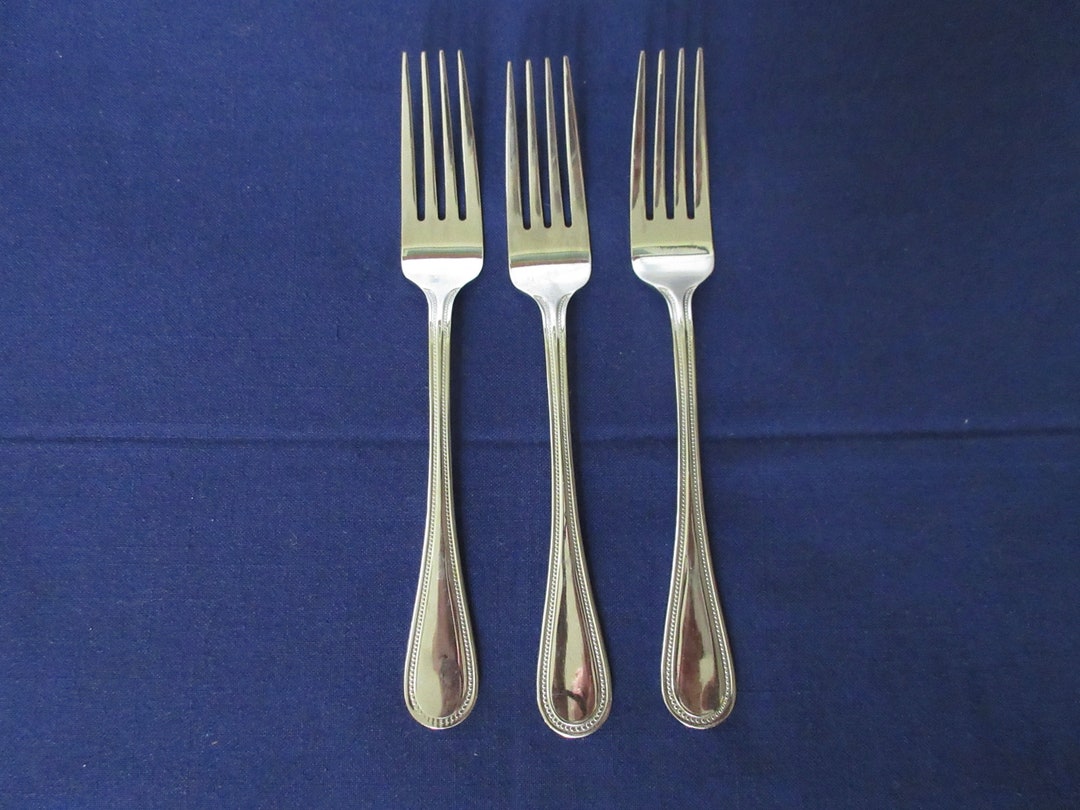 3 Stainless Dinner FORKS From RSVP Stainless Silverware/flatware in the ...