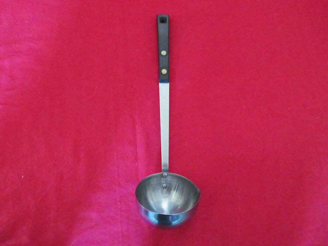 Vtg Upcycled Stainless Steel COOKING Utensil Tool Solid Serving LADLE ...