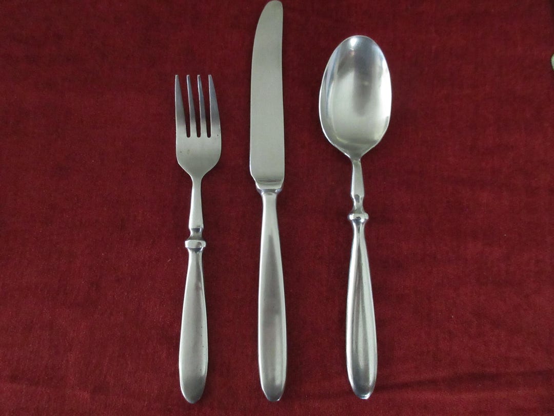 3 Asst STAINLESS Pcs Fork/spoon/knife From Hampton ? Silverware ...