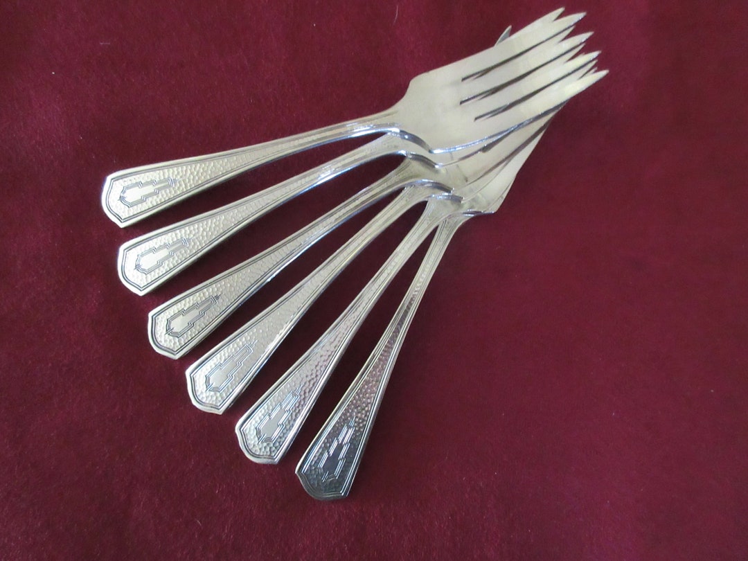 6 Silverplate 30's Salad/dessert FORKS From Oneida Silverware in the ...