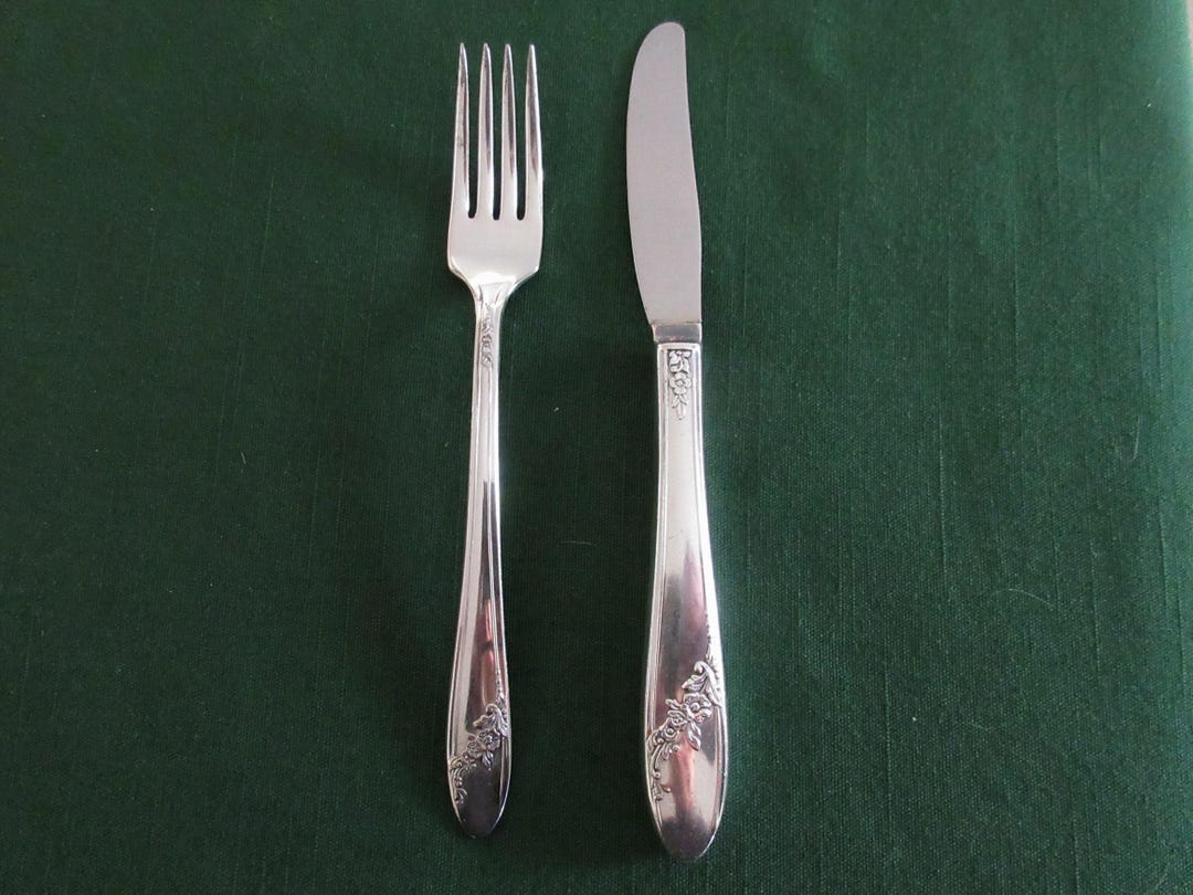Silverplate Child/youth FORK & Spoon From Oneida Tudor Silverware ...