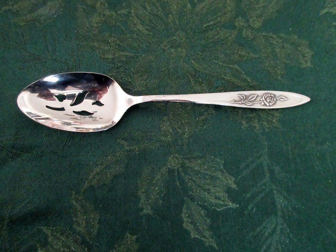 Stainless Mid-century Modern Slotted/pierced Serving SPOON Oneida ...