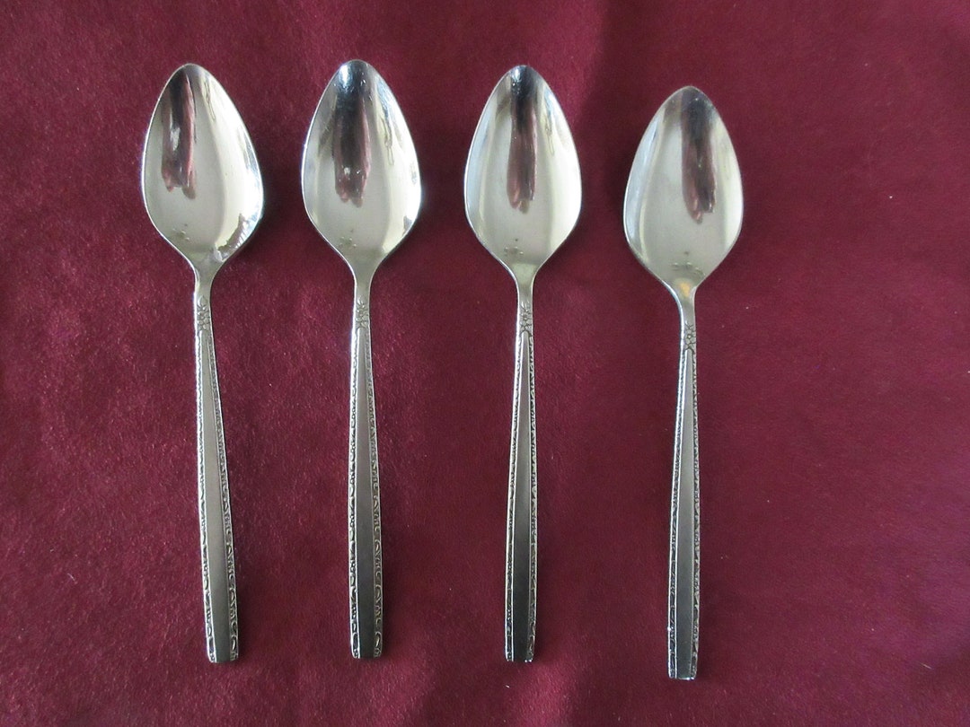 4 Stainless TEASPOONS From Oneida Community in Mid-century Modern VIA ...