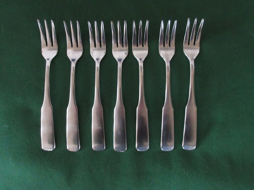 7 Sm Stainless Crab/seafood/cocktail FORKS Marked Vollrath Satin Finish ...