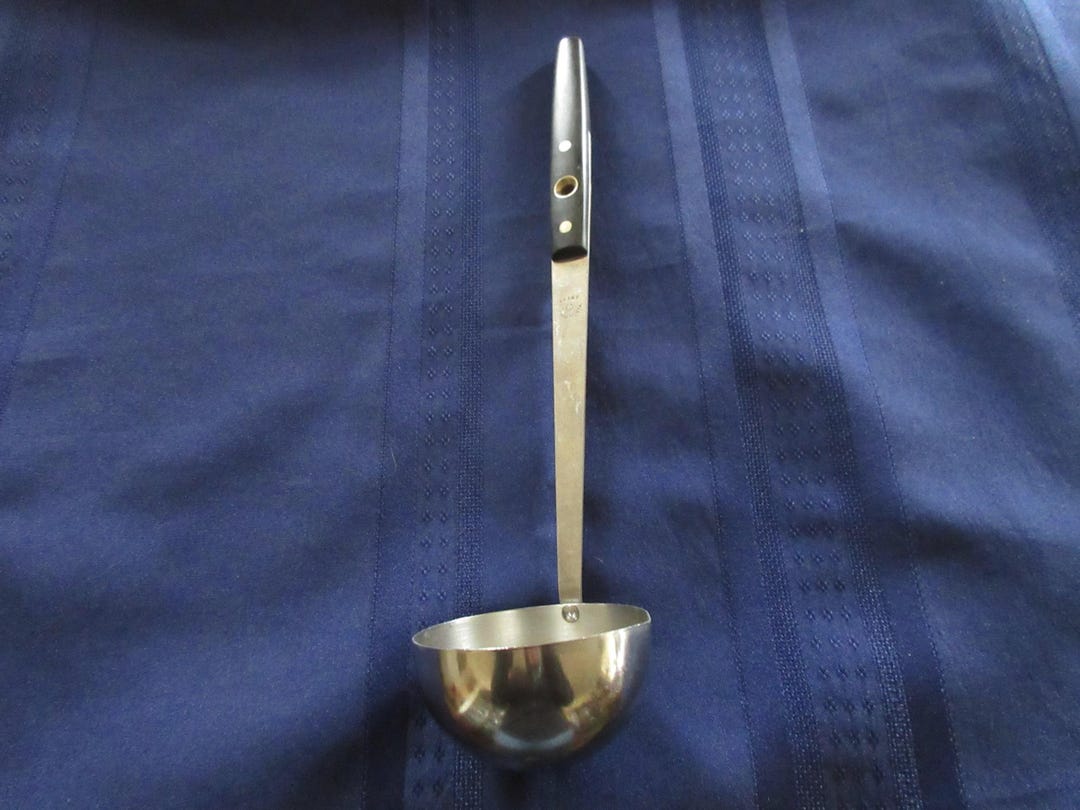 Vtg Upcycled Stainless Steel COOKING Utensil Tool Solid Serving LADLE ...