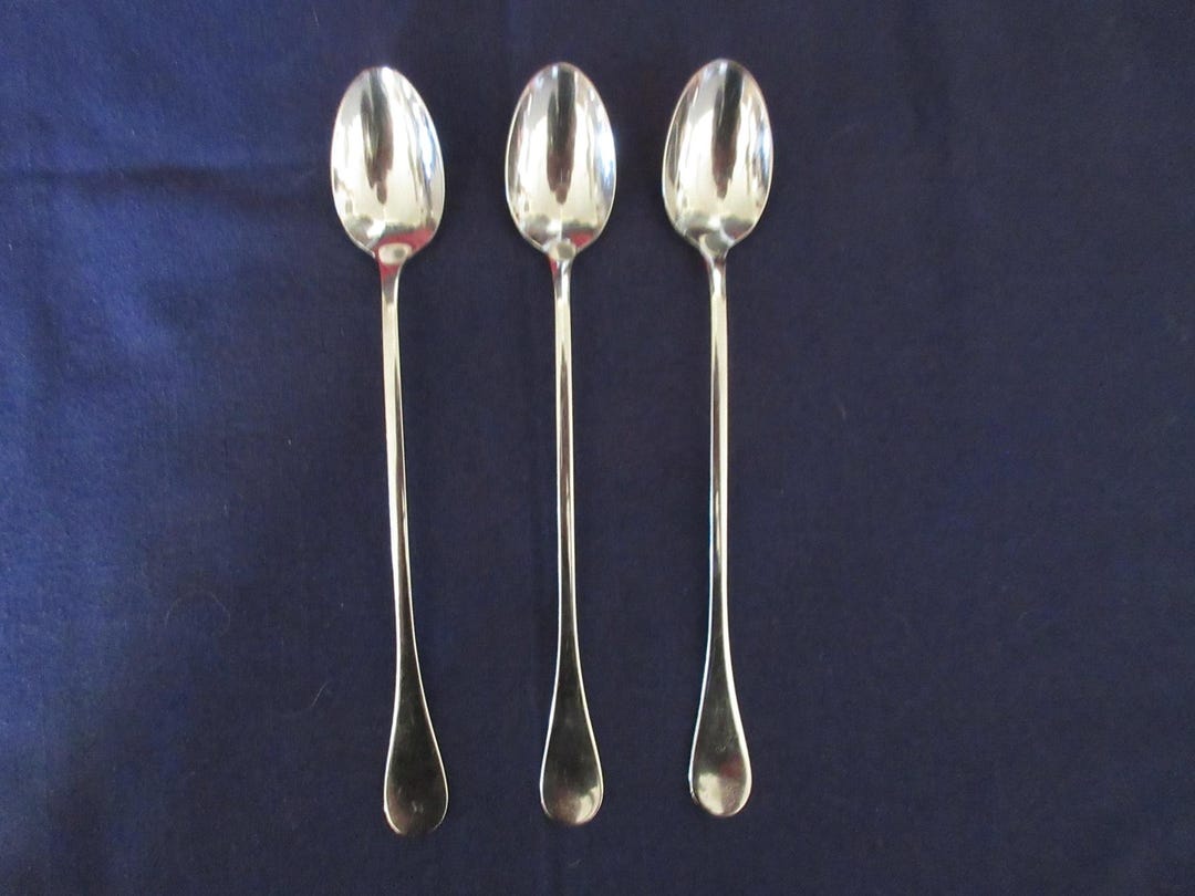 3 Tall Stainless Sundae Ice TEASPOONS From CHRISTOFLE Acier in the ...