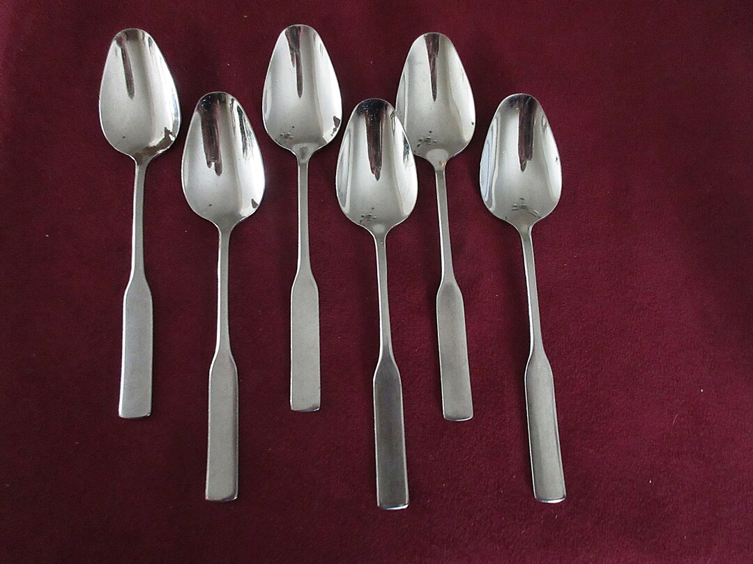 6 Stainless TEASPOONS From Oneida Flatware in MODERN ANTIQUE Pattern ...