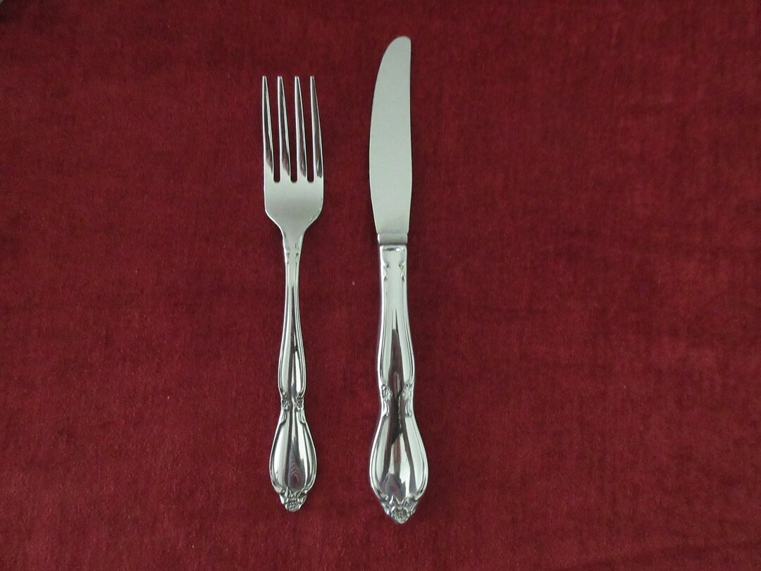 2 Pc Stainless YOUTH Flatware SET Knife & Fork From Oneida in ...