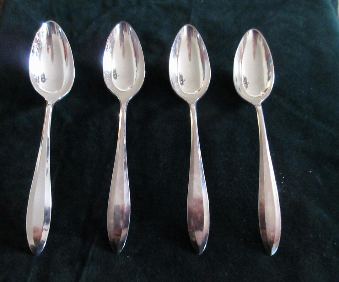 4 Antique Silverplate TEASPOONS From Oneida Community Silverware ...