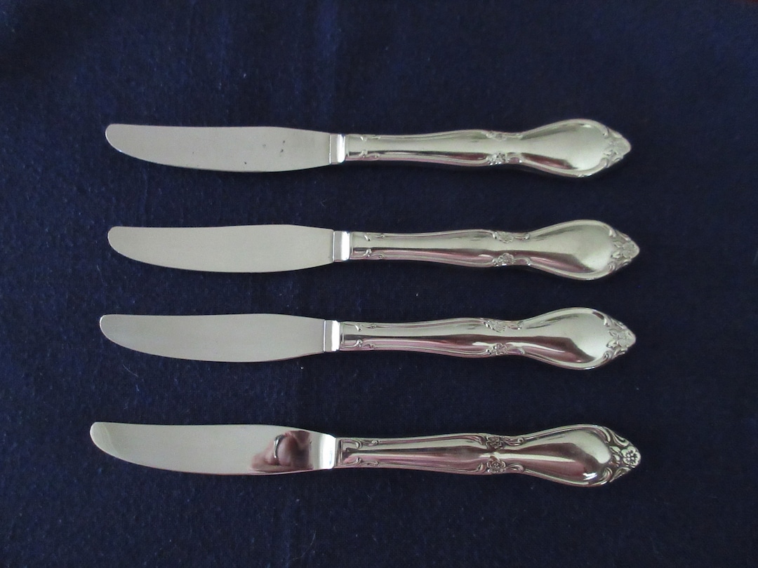 4 Stainless Youth Silverware KNIVES W/hollow Handle From Oneida ...