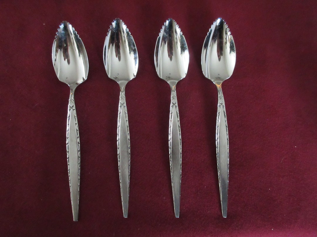 4 Stainless Fruit/orange SPOONS From Oneida Community VENETIA Pattern ...