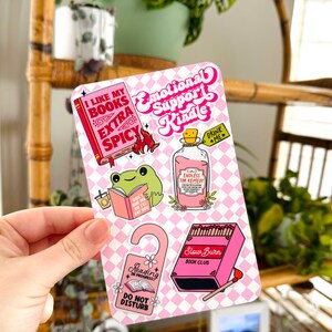 Pink Kindle Stickers, Bookish Sticker Pack , Reader Book Bundle, Pink ...