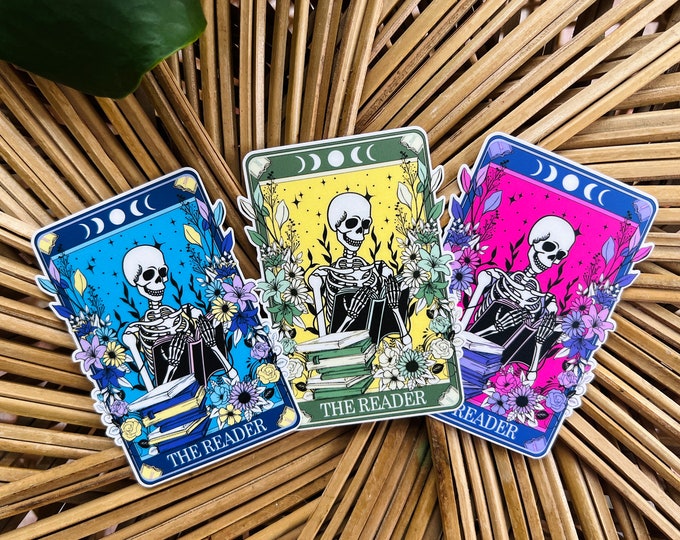 Tarot Card Sticker, the Reader Tarot Card, Occult Book Decor, Kindle ...