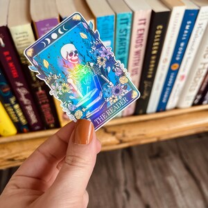 Tarot Card Sticker, the Reader Tarot Card, Occult Book Decor, Kindle ...