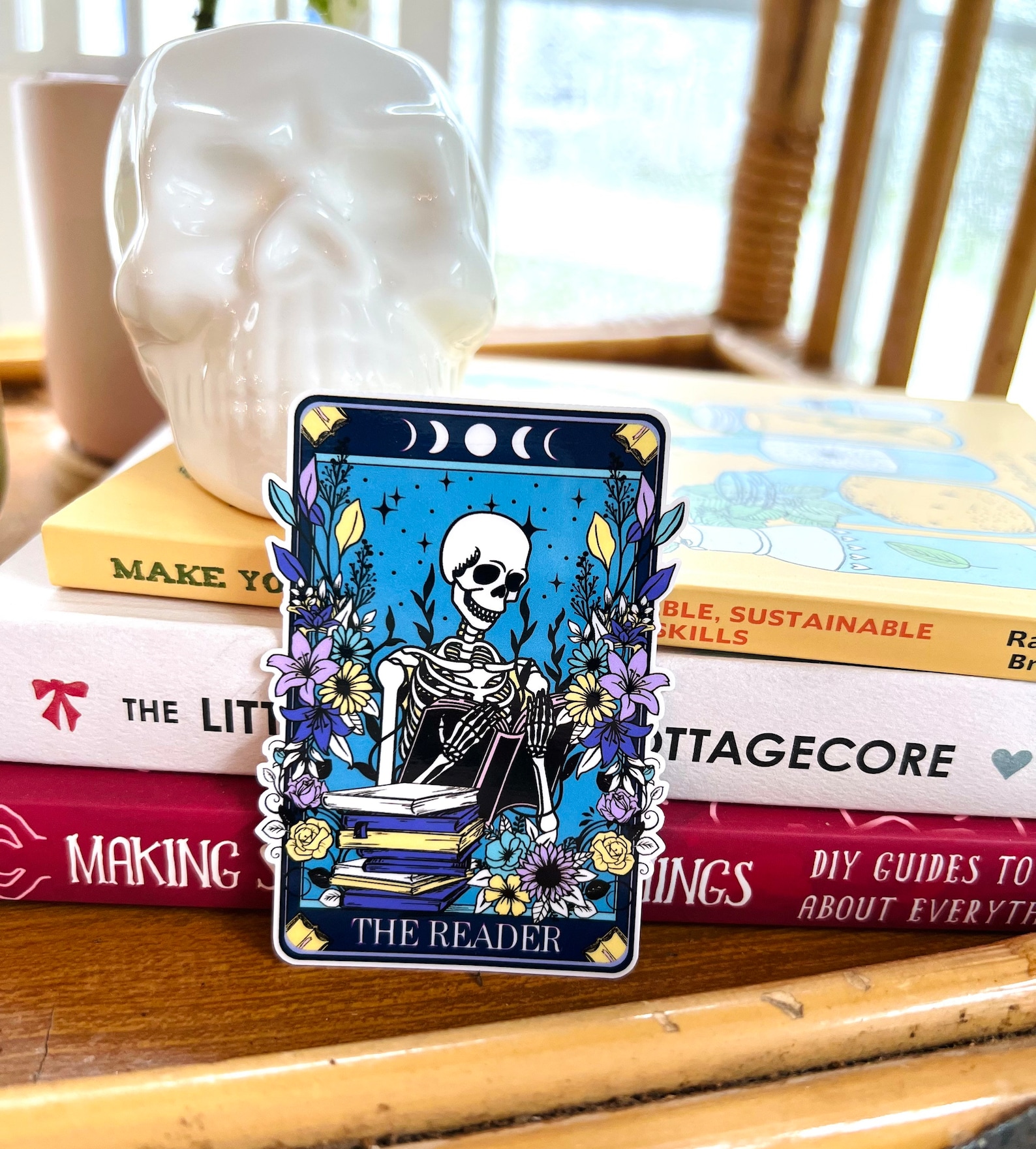 Tarot Card Sticker the Reader Tarot Card Occult Book Decor - Etsy