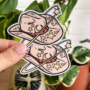 Cosmic Cowgirl Stickers, Space Cowgirl Hat, Western Sticker, Nashville ...
