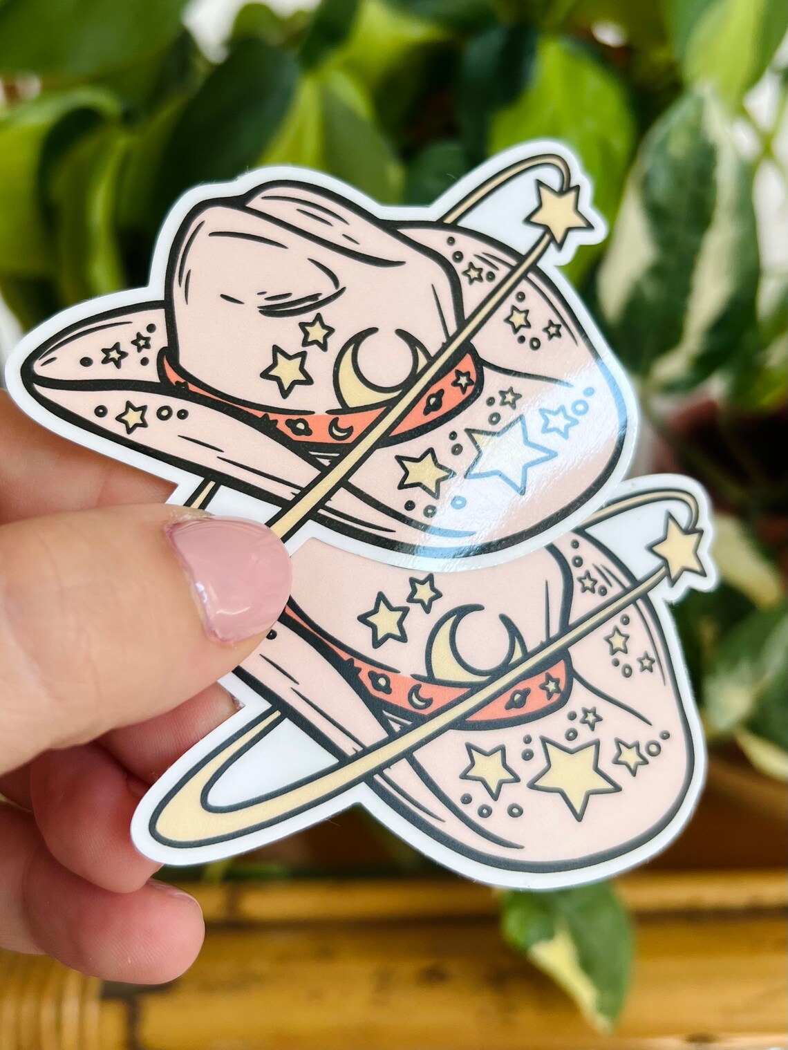 Cosmic Cowgirl Stickers Space Cowgirl Hat Western Sticker - Etsy