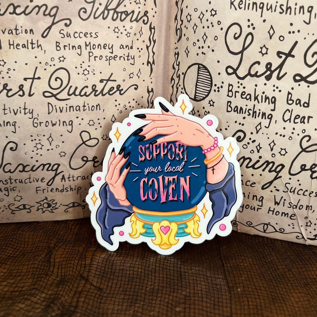 Support Your Local Coven Sticker, Witch Vinyl - Etsy