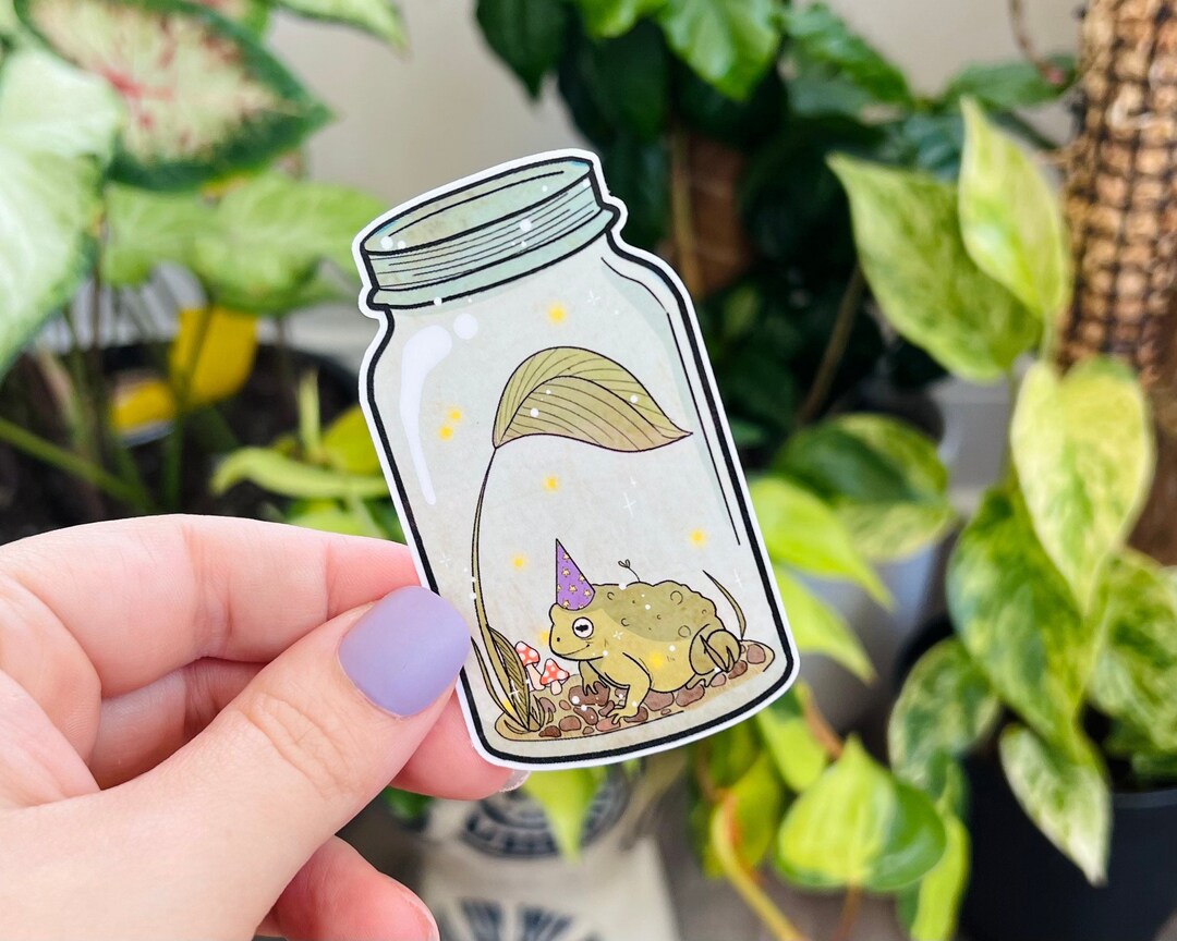 Frog Sticker, Toad and Frog, Frog Lover Gift, Cute Sticker for Water ...