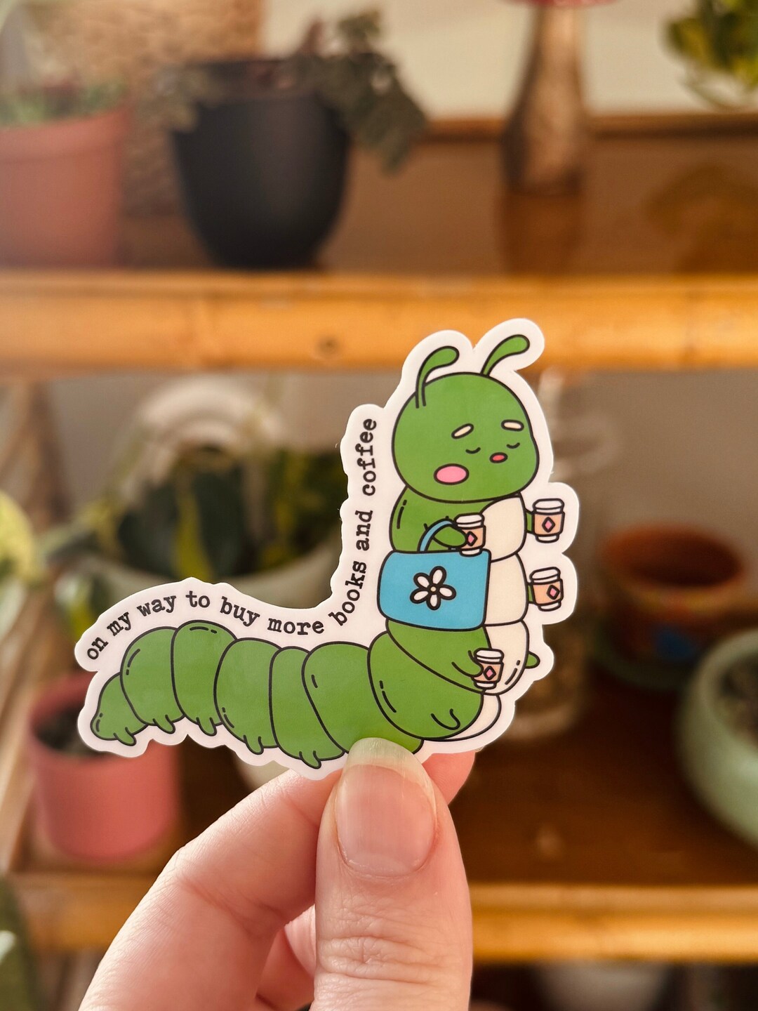 Bookworm Sticker for Her, Bookish Stickers for Kindle,librarian Gift ...