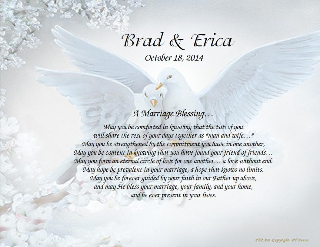 Personalized Wedding Poem Inspirational Print on Choice Background ...