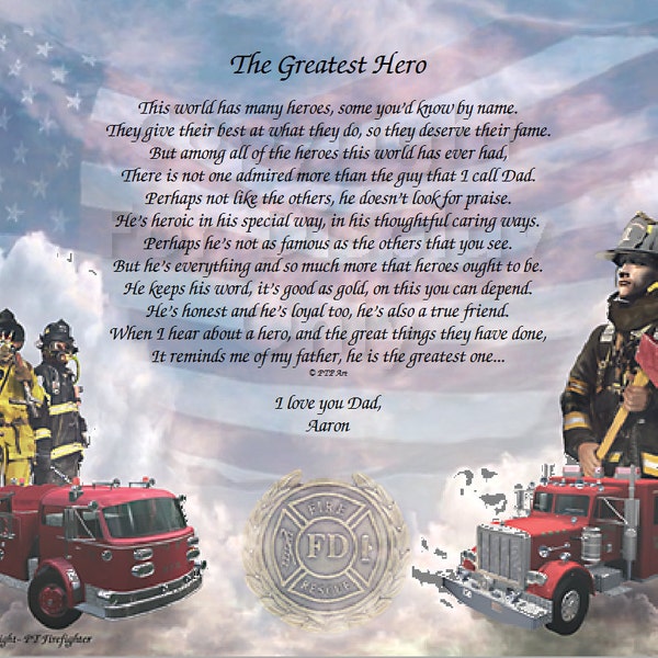 Firefighter Poem - Etsy