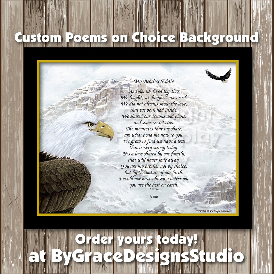 Personalized Custom Poem Printed on Choice Background Printed Poem ...