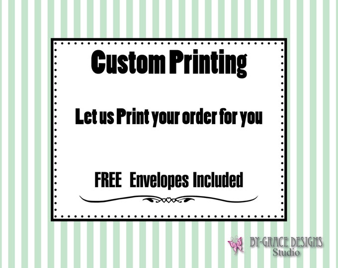 Custom Printing Cards With FREE Envelopes Included Print Your Design or ...