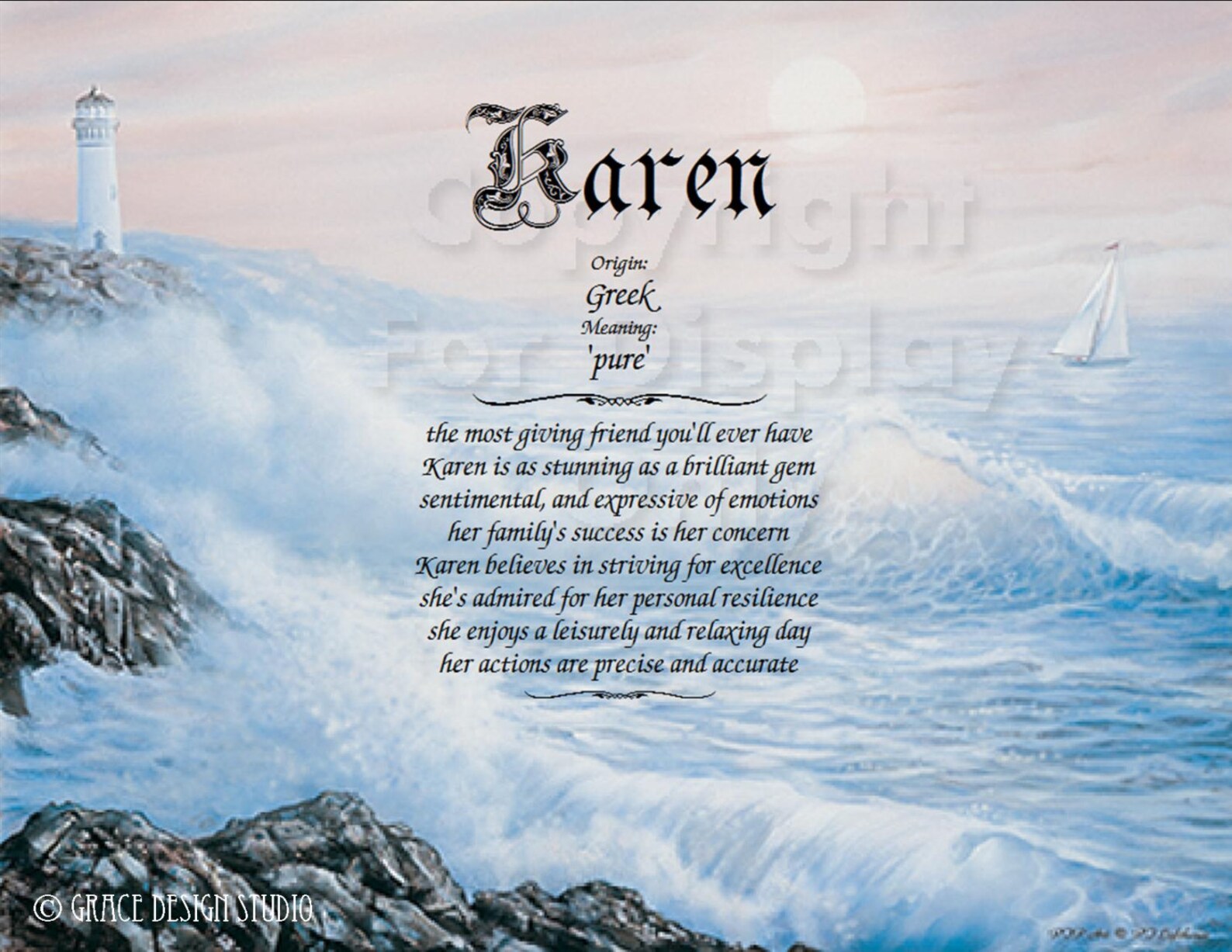 Personalized Name Meaning Print First Name Meaning With - Etsy