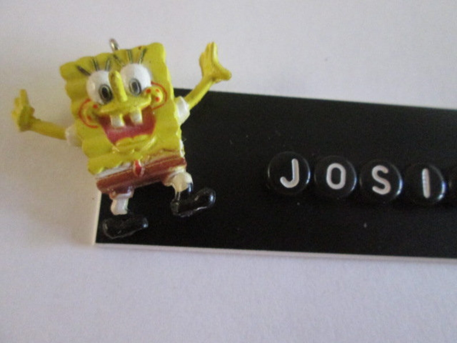Name Tag ID Badge Custom Pin or Magnet Backing with Sponge Bob | Etsy