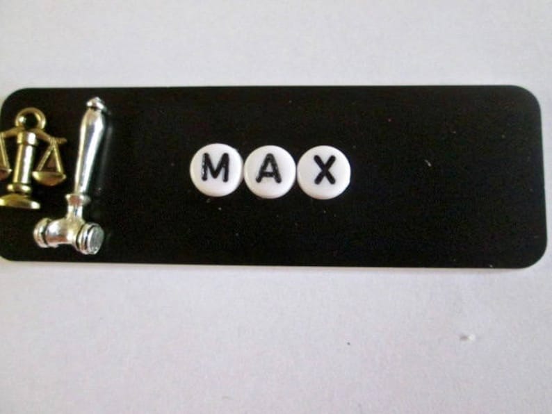 Name Tag ID Badge Custom Pin or Magnet Backing With Legal Charms ...