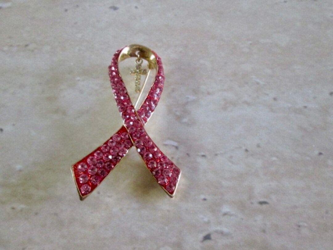 Lapel Pin Brooch Crystal Pink Ribbon, Medical, Nurse,jewelry,pediatric ...