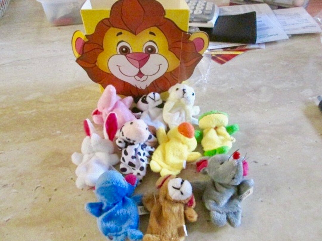 Birthday Party Favors Fuzzy Animal Finger Puppets, Birthday Party,toys ...