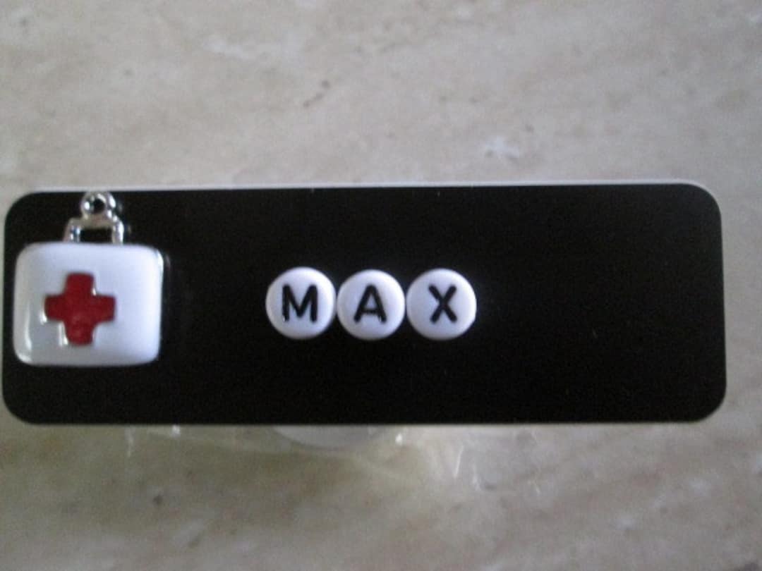 Name Tag ID Badge Tag Custom Pin or Magnet Backing With Nurse Purse ...