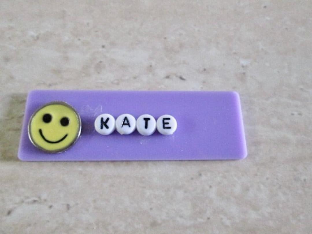 Name Tag ID Badge Custom Magnet or Pin Backing With High Heel Charm ...