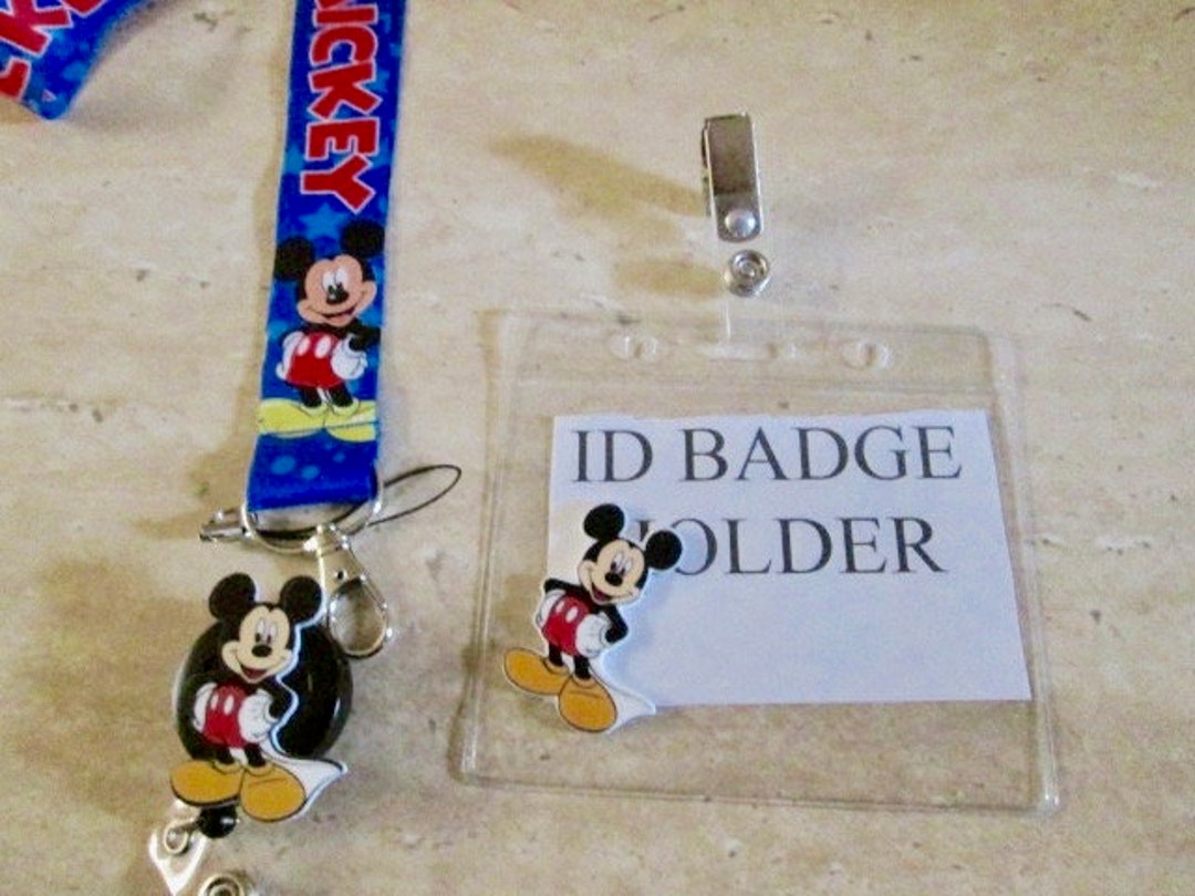 Lanyard Mickey Mouse ID Badge Retractable Reel,card Holder,pediatric ...