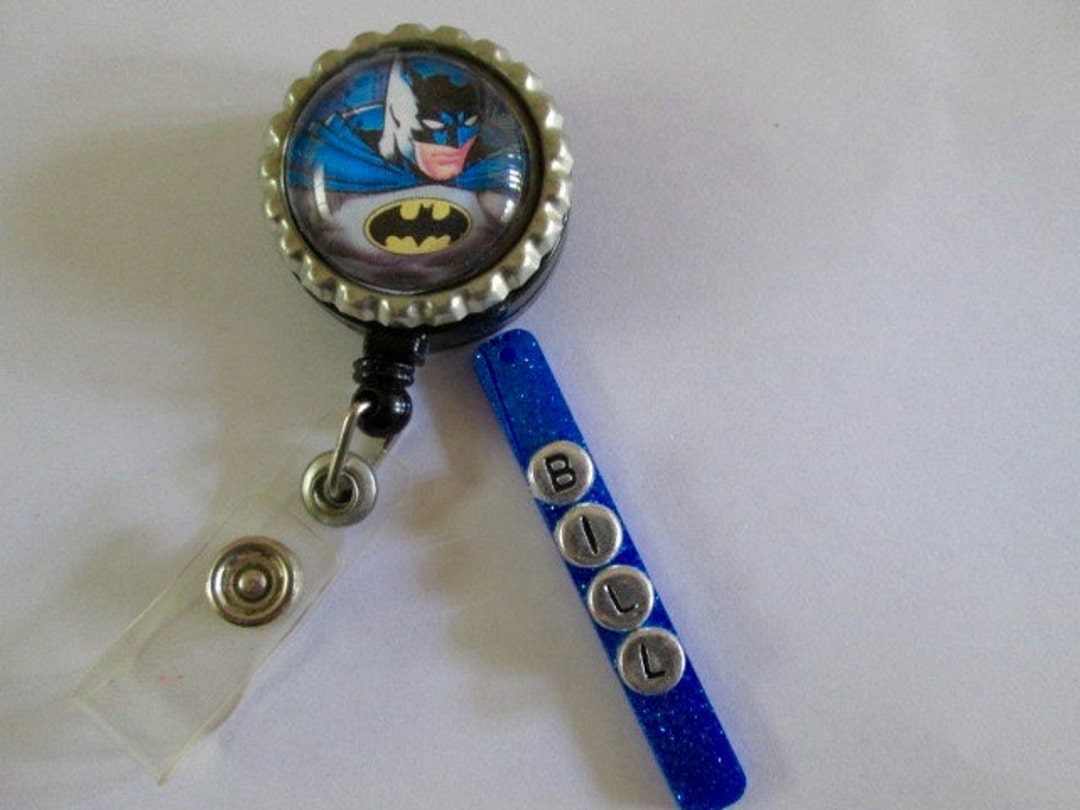 ID Badge Retractable Reel Magnet or Pin Back, Engraved,personalize ...