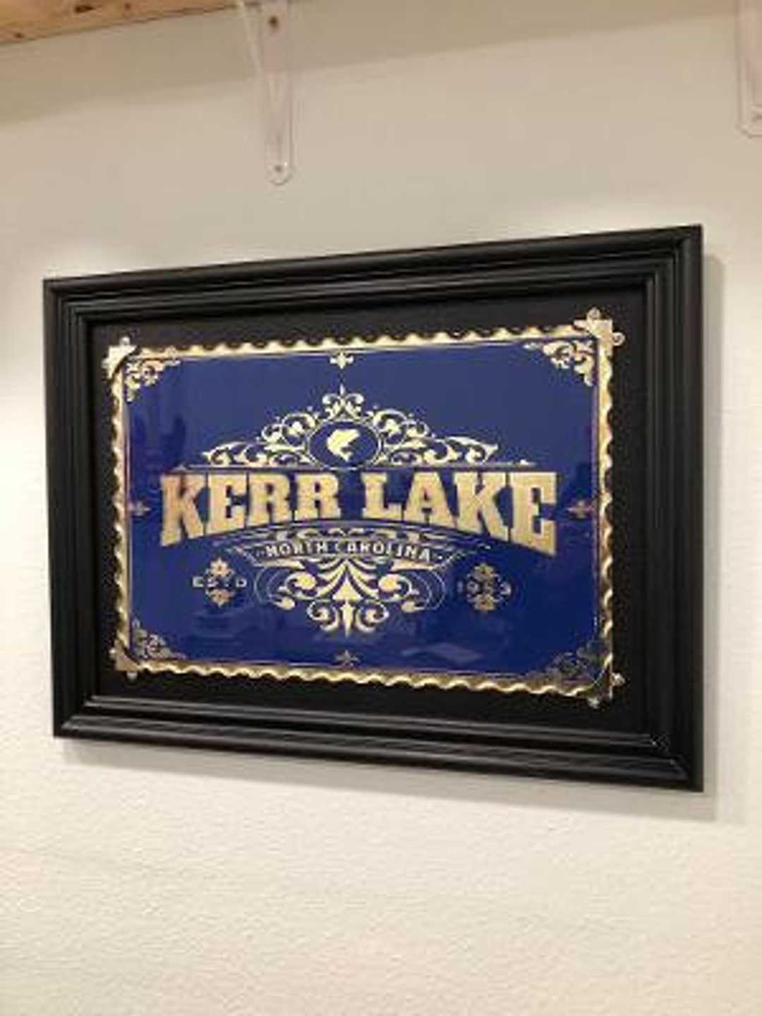 Lake Sign, Kerr Lake 24k Gold Leaf Sign. - Etsy