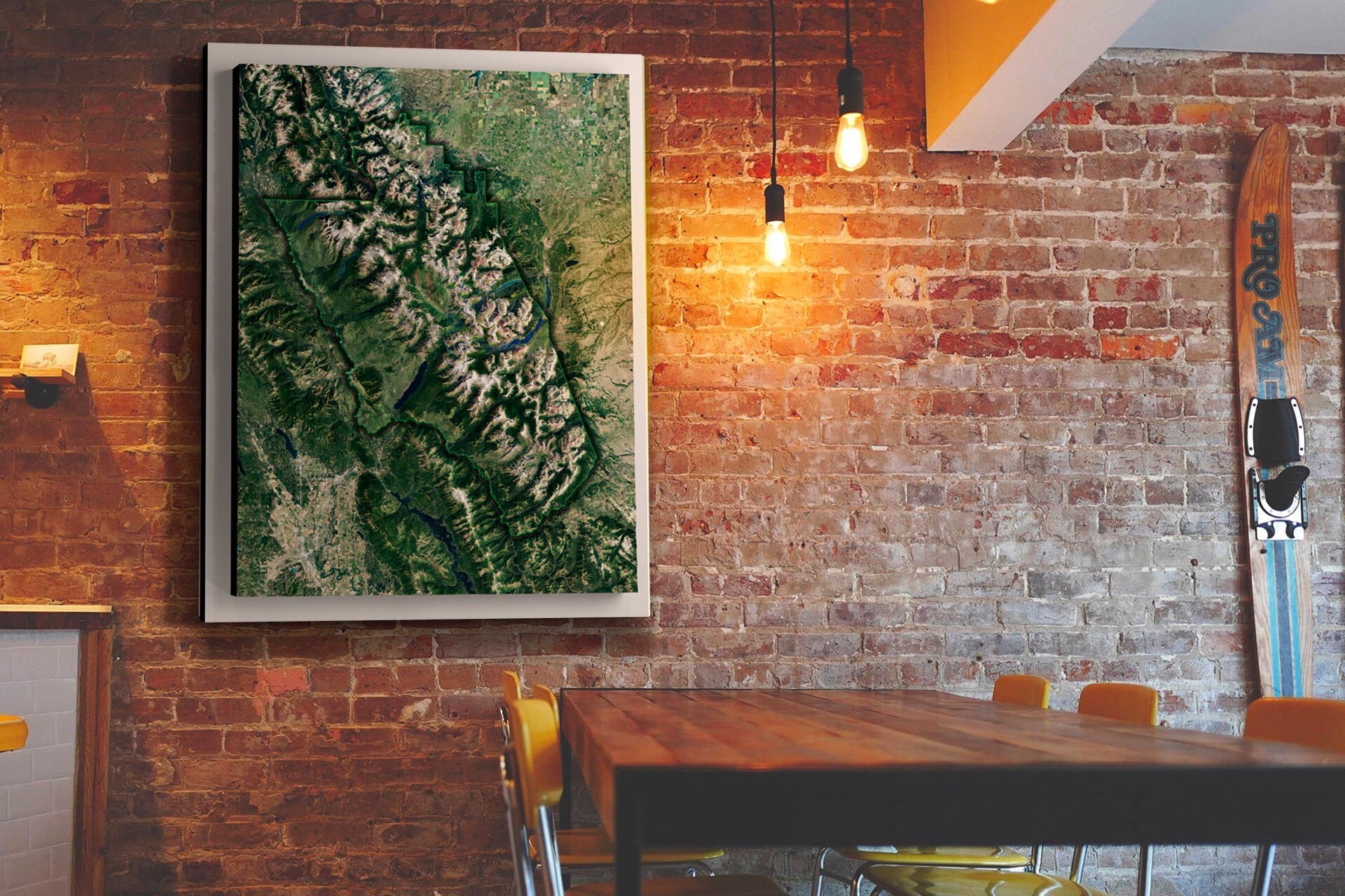 Glacier National Park 3D Raised Relief Map Satellite Imagery - Etsy