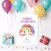Editable Rainbow Birthday Template, Rainbow Party Invite, Instant ...