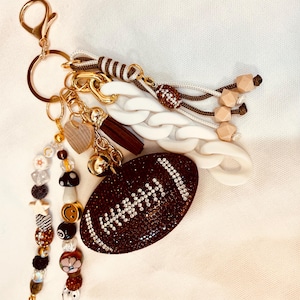 Custom Football Bag Charm: Personalized Team Colors Keychain - Etsy