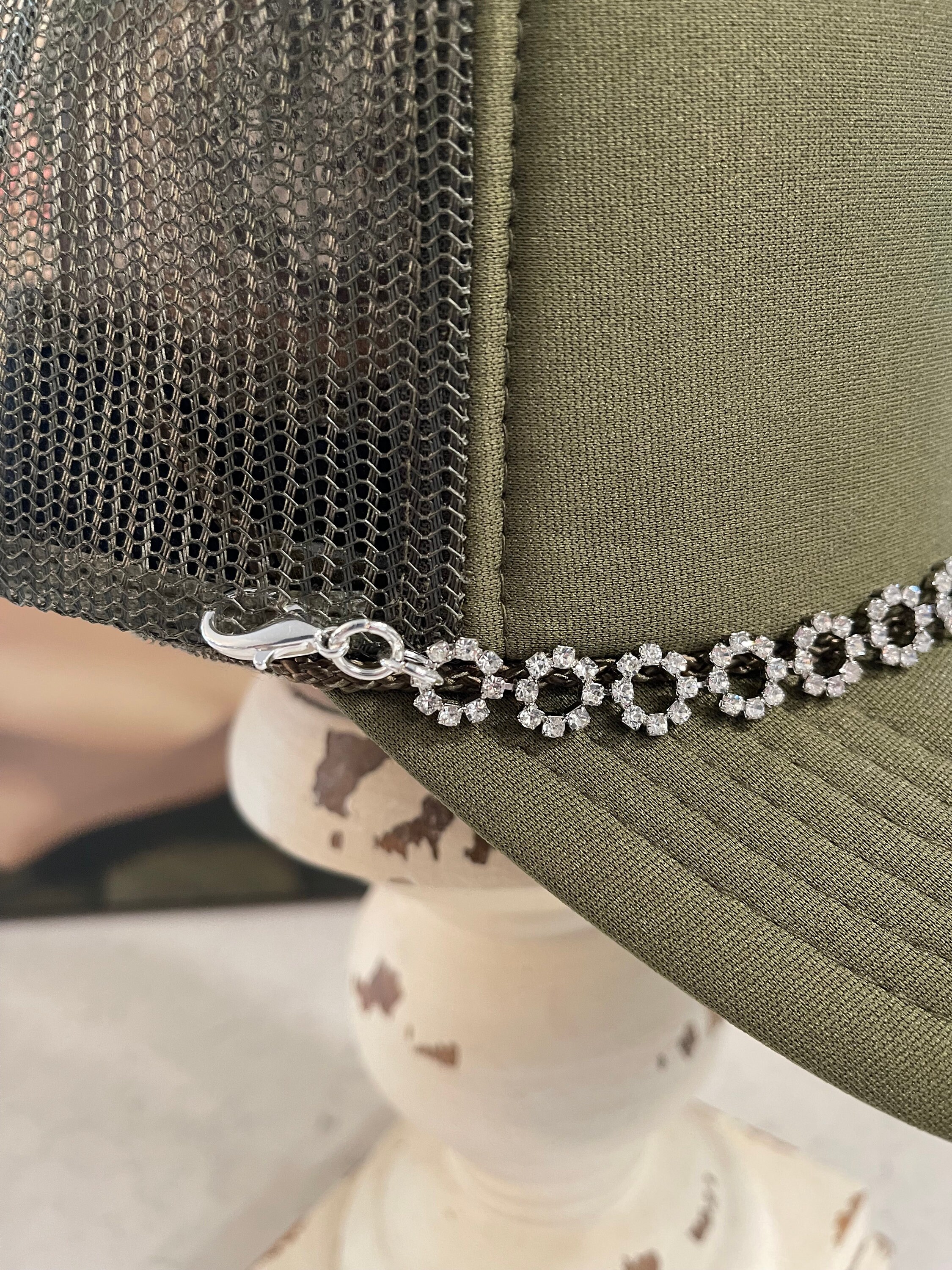 Trucker Hat Chains L Rhinestone Trucker Hat Chains L Custom Trucker Hat ...