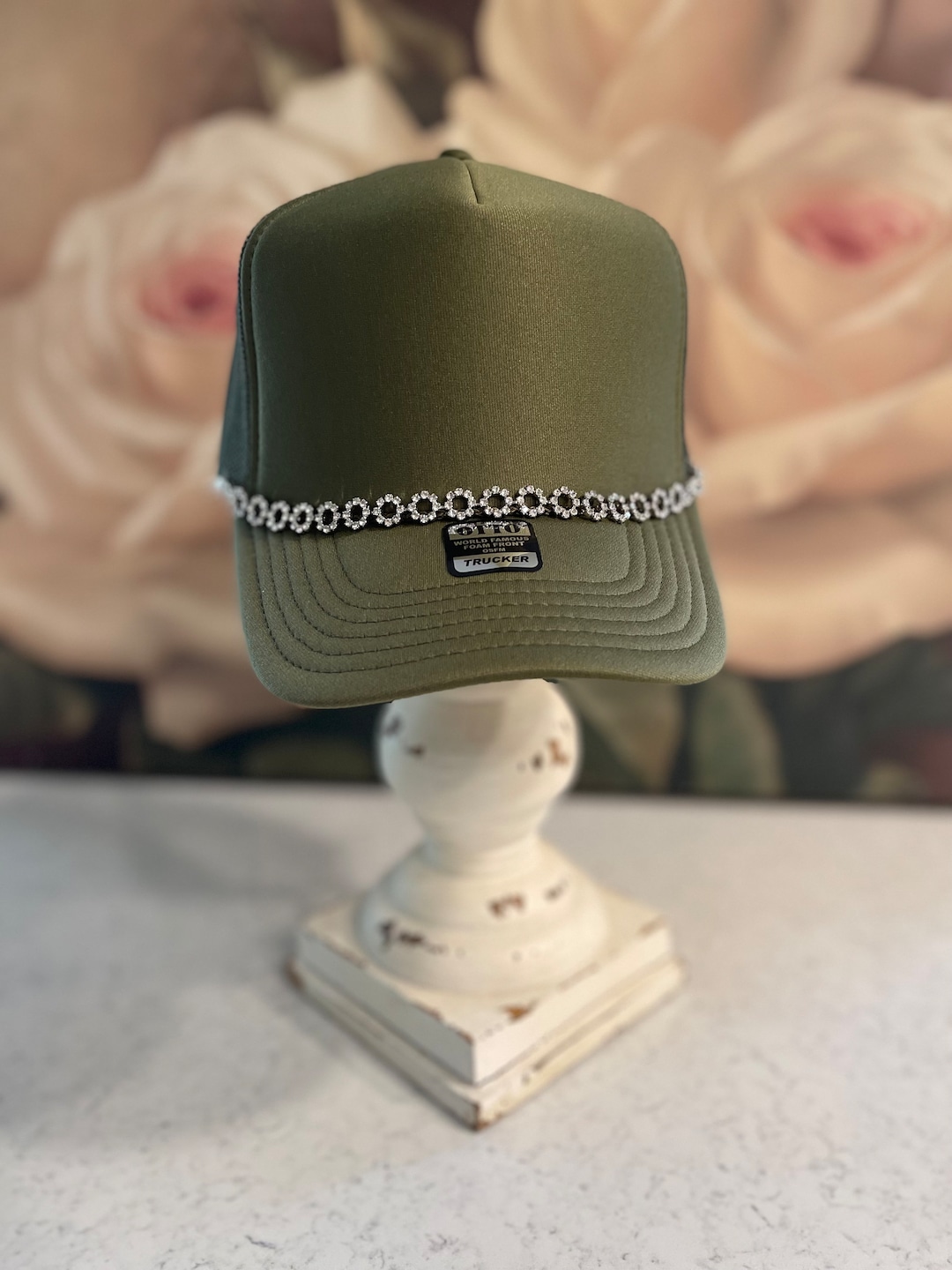 Trucker Hat Chains L Rhinestone Trucker Hat Chains L Custom Trucker Hat ...