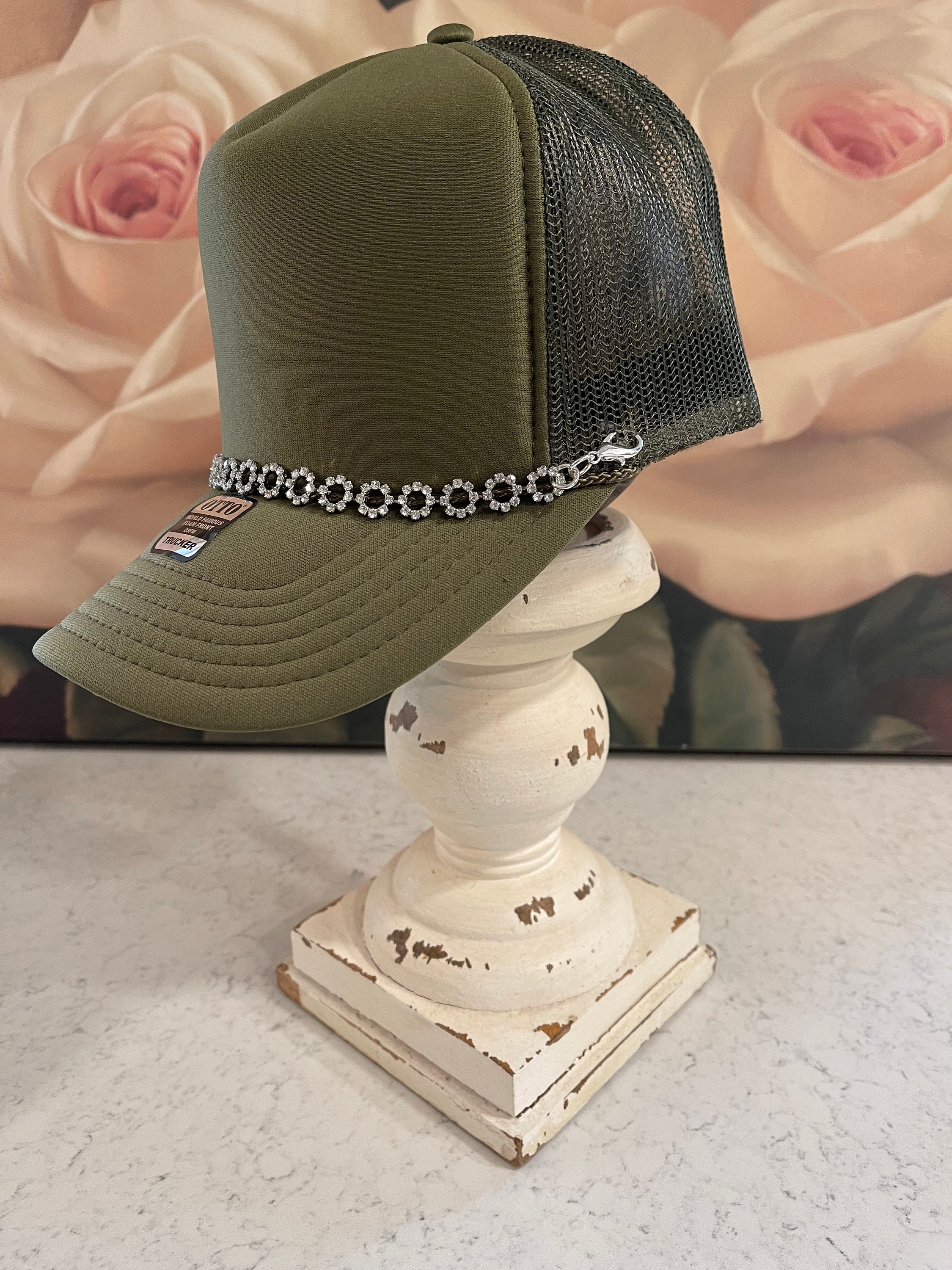 Trucker Hat Chains L Rhinestone Trucker Hat Chains L Custom Trucker Hat ...